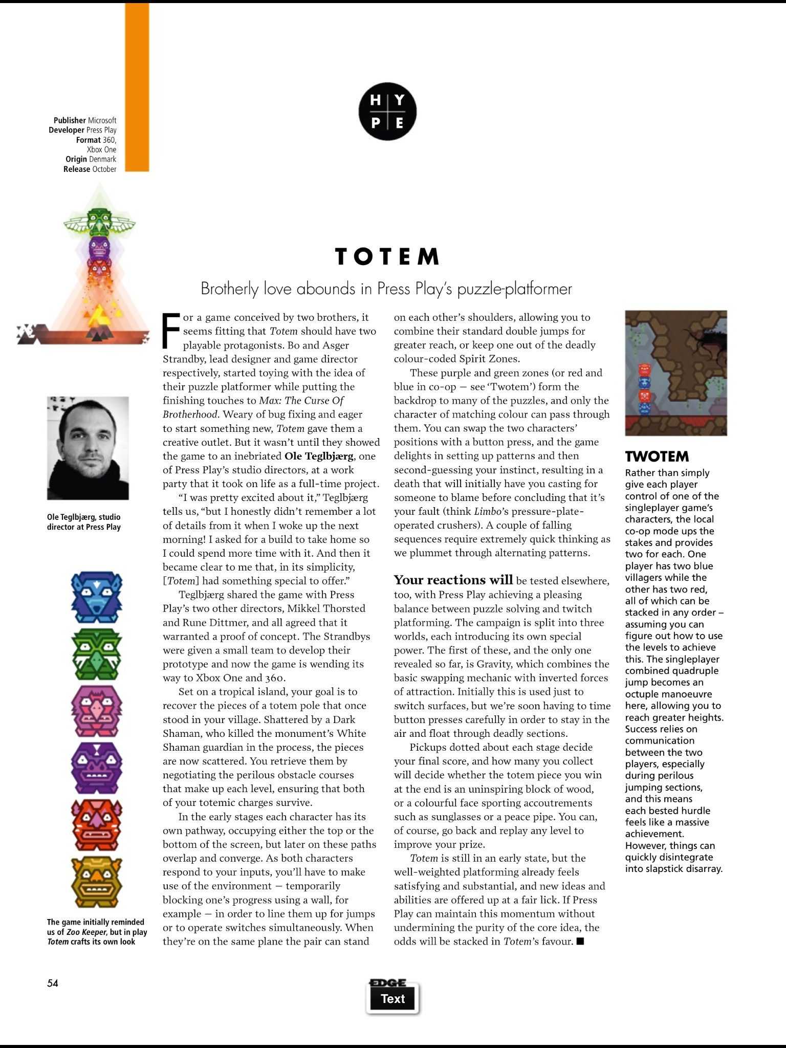 Primeras scans y Gameplay de Totem, lo nuevo de Press Play ...