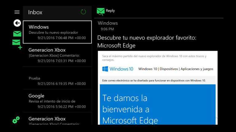 El primer cliente de correo electrónico llega a Xbox One – Generacion Xbox