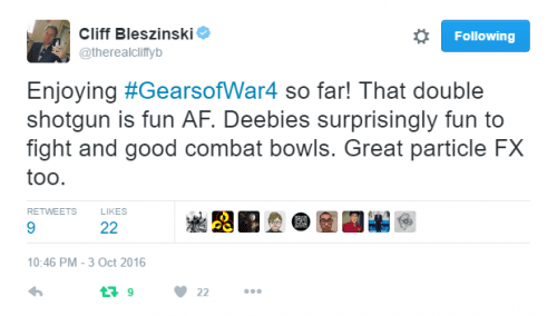 Cliff Bleszinski esta alucinando con Gears of War 4 – Generacion Xbox Cliff Bleszinski esta alucinando con Gears of War 4 – Generacion Xbox
