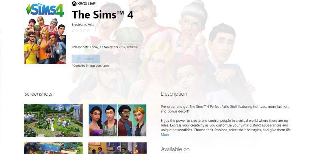 [Actualizada] Los Sims 4 llegará a Xbox One en noviembre según la store ...