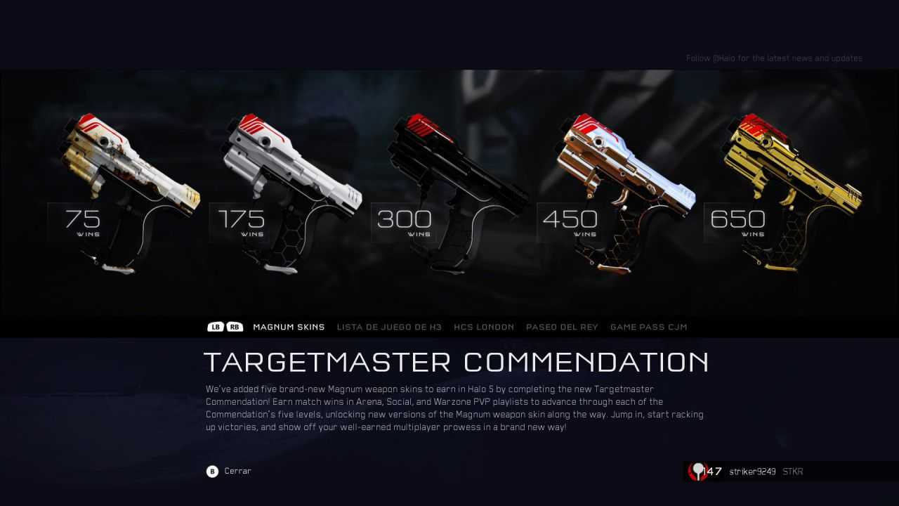 Nuevas skins para la mágnum llegan a Halo 5 Guardians – Generacion Xbox