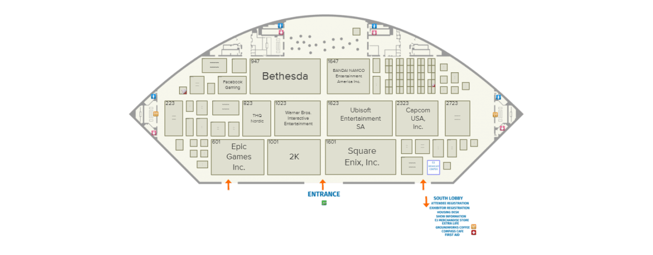 Así queda configurado el mapa de stands del E3 2019 – Generacion Xbox