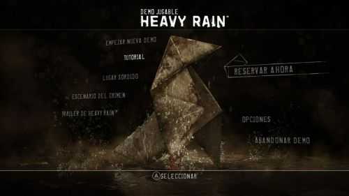 La demo de Heavy Rain para PC, ya disponible para descargar