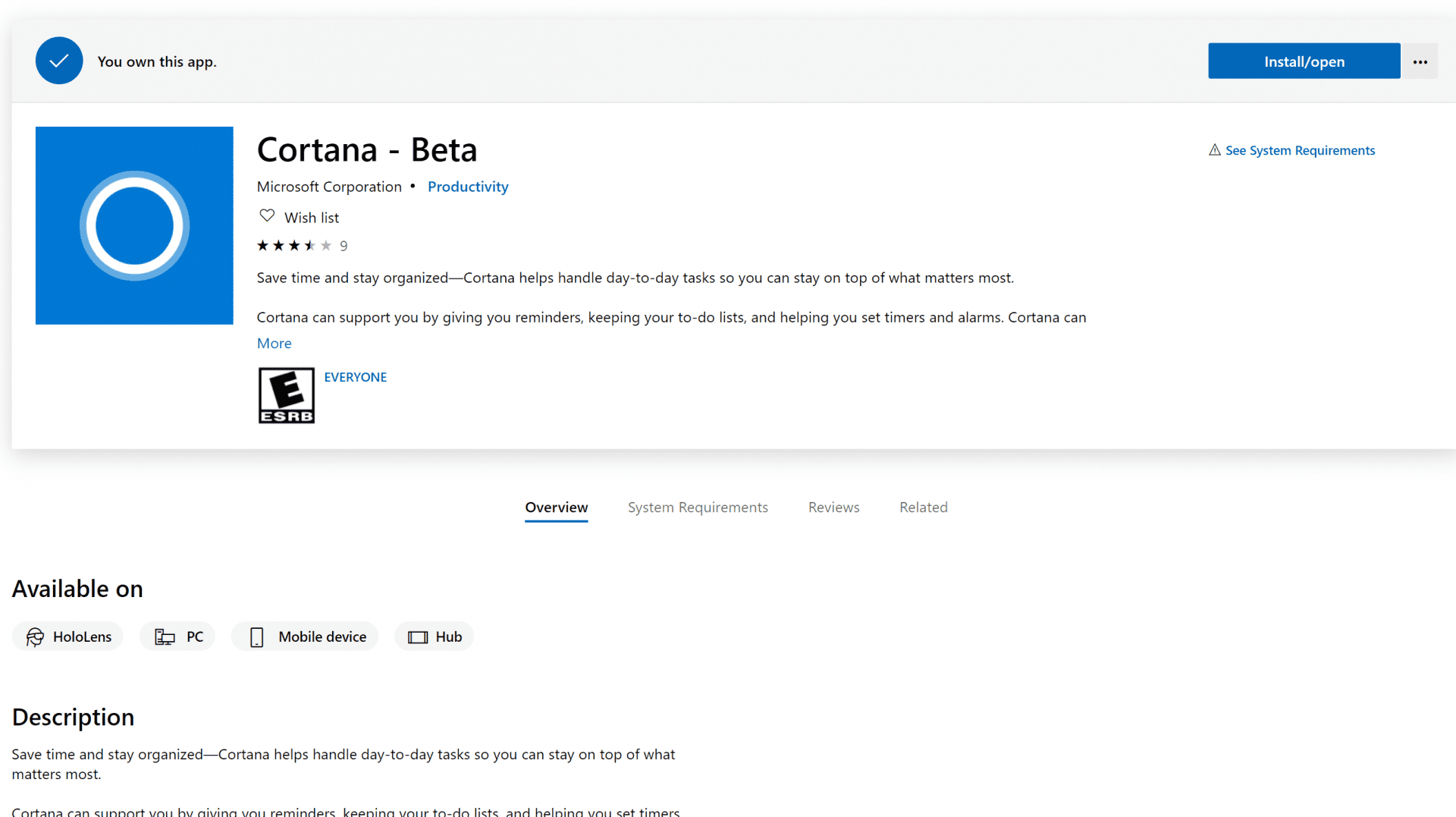 Cortana Beta lega a la Microsoft Store como aplicación – Generacion Xbox