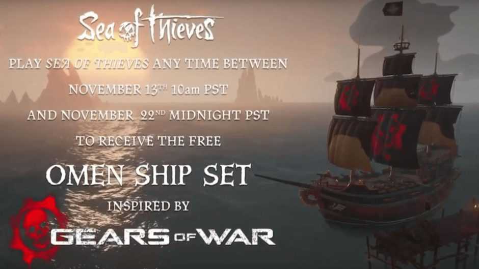 Consigue el Set Omen de Gears of War en Sea of Thieves