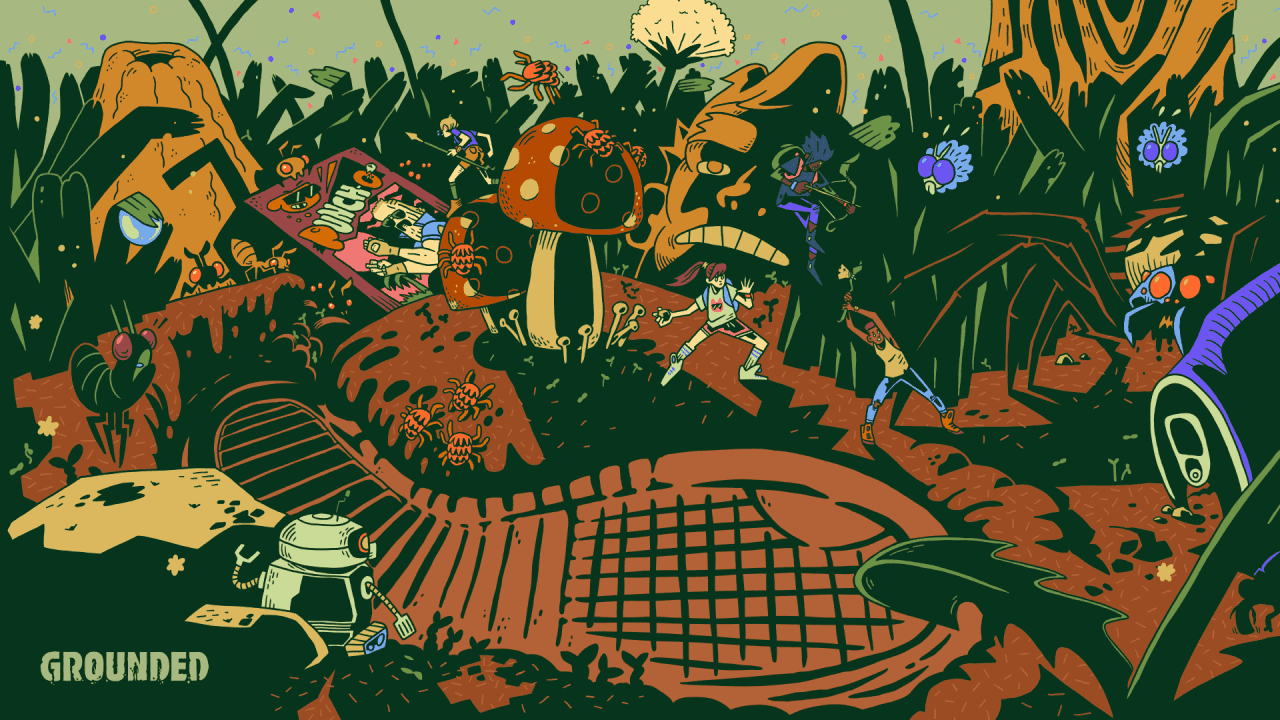Obsidian ya permite descargar el fankit de Grounded con imágenes y más ...