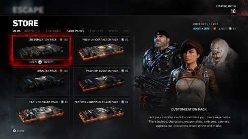 Así eran los menús de Gears 5 en fase temprana de desarrollo ...