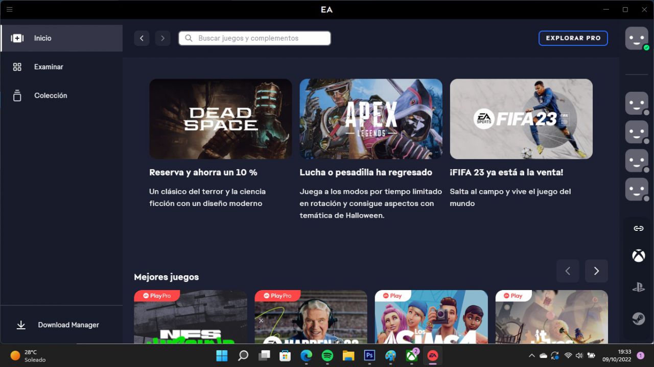 Ya disponible la nueva app de EA Play, que sustituye a Origin y cuenta ...