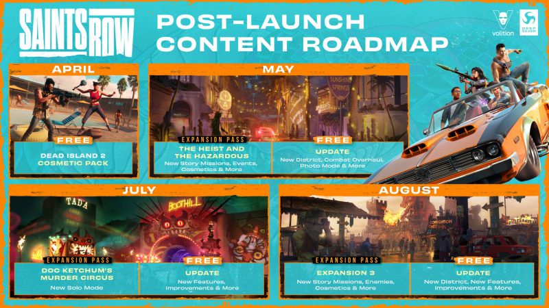 Revelado el roadmap de Saints Row, que recibirá su primera expansión en ...
