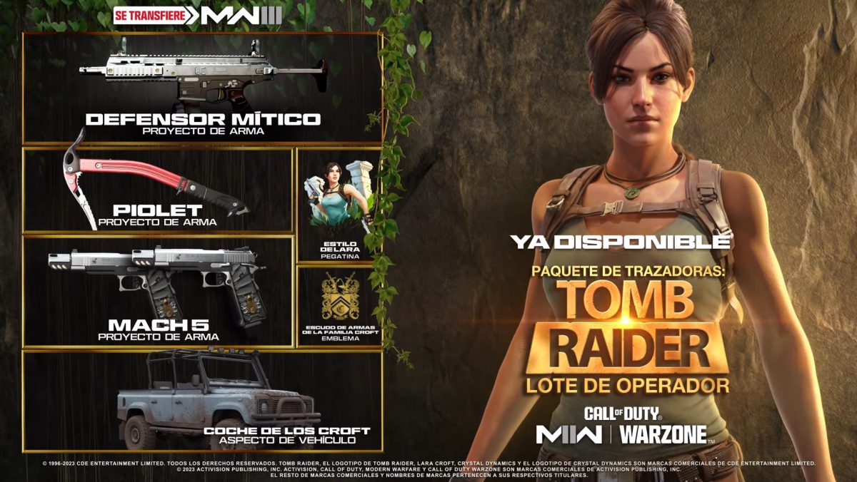 Warzone 2.0 ya tiene disponible a Lara Croft y este es su tráiler de ...