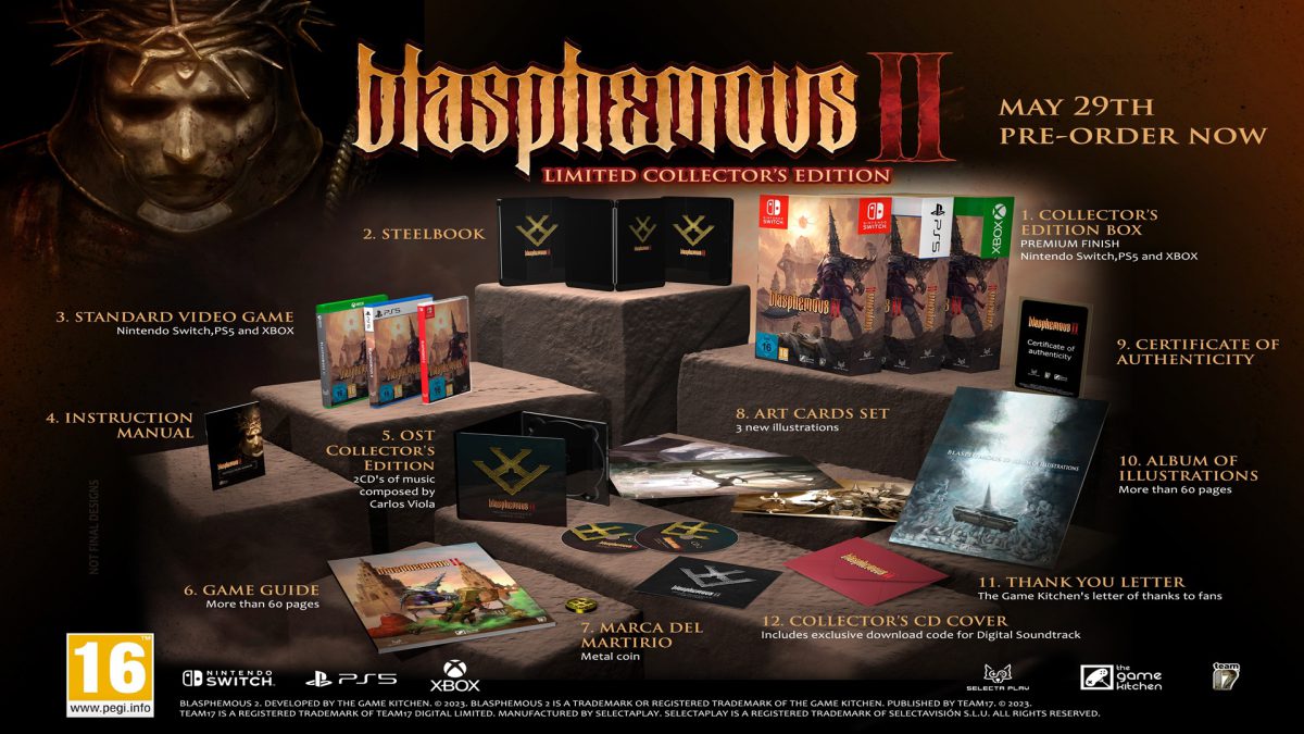 Pecadores: se confirma la fecha de llegada de la Limited Collector’s Edition de Blasphemous 2 ...