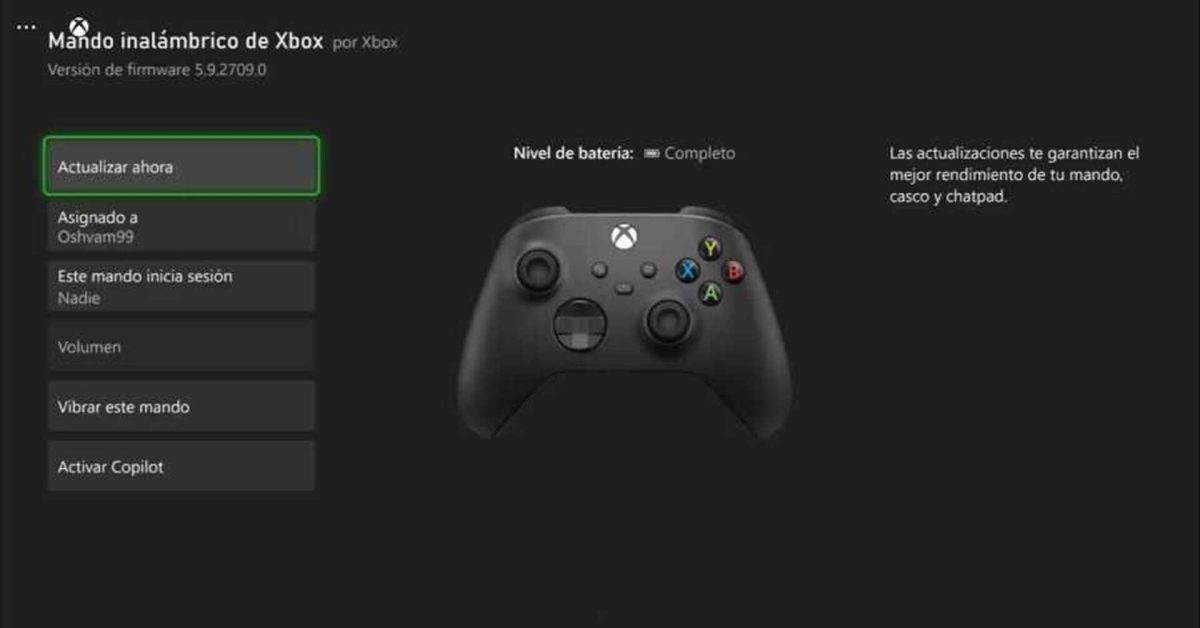 Nueva actualización disponible para el mando de Xbox Series ...